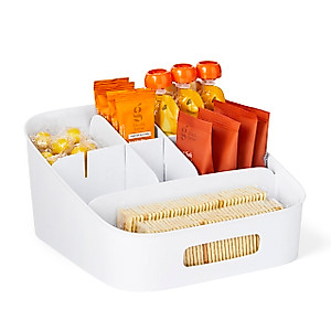 YouCopia ShelfBin Tiered Packet & Snack Bin Organizer for Kitchen Cabinet Pantry, Small, White