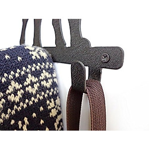 YOURNELO Cute Ironwork Puppy French Bulldog Dog Art Wall Mounted Decorative Coat Rack Hooks (A1)