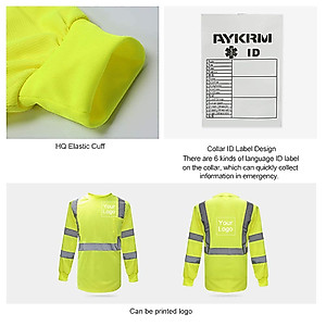 A-SAFETY Construction Shirts for Men M Yellow