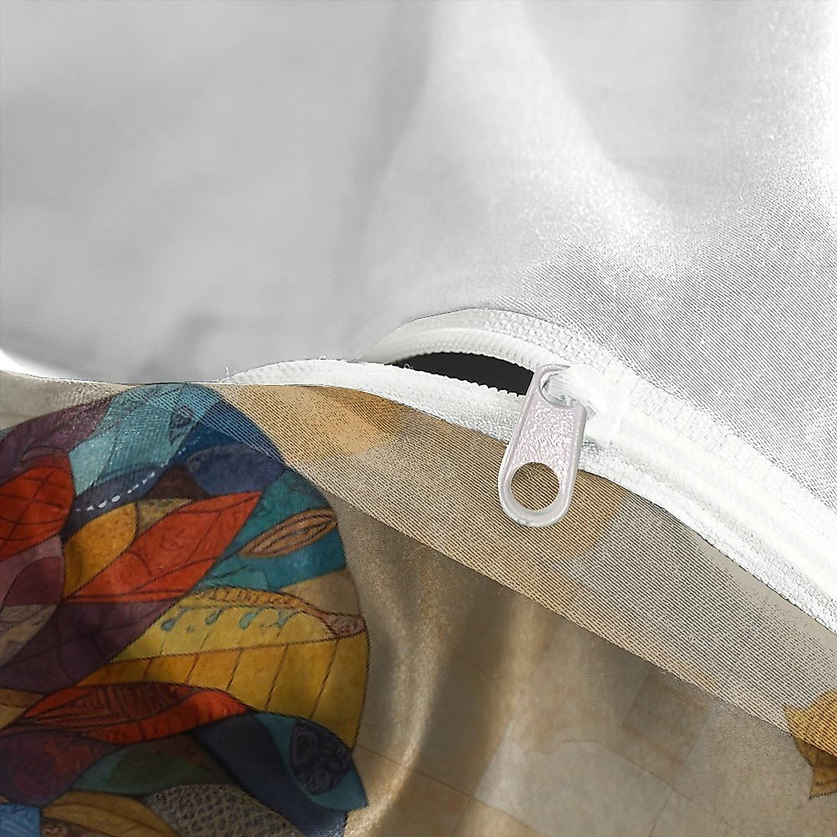 Colorful Elephants Comforter Covers 3D PrintedBeautiful Elephant Bedding Set Quilt Cover Duvet Cover for Childrens And Adults 3 Pieces with Pillowcases Microfiber with Zipper Closure Super King（260x22