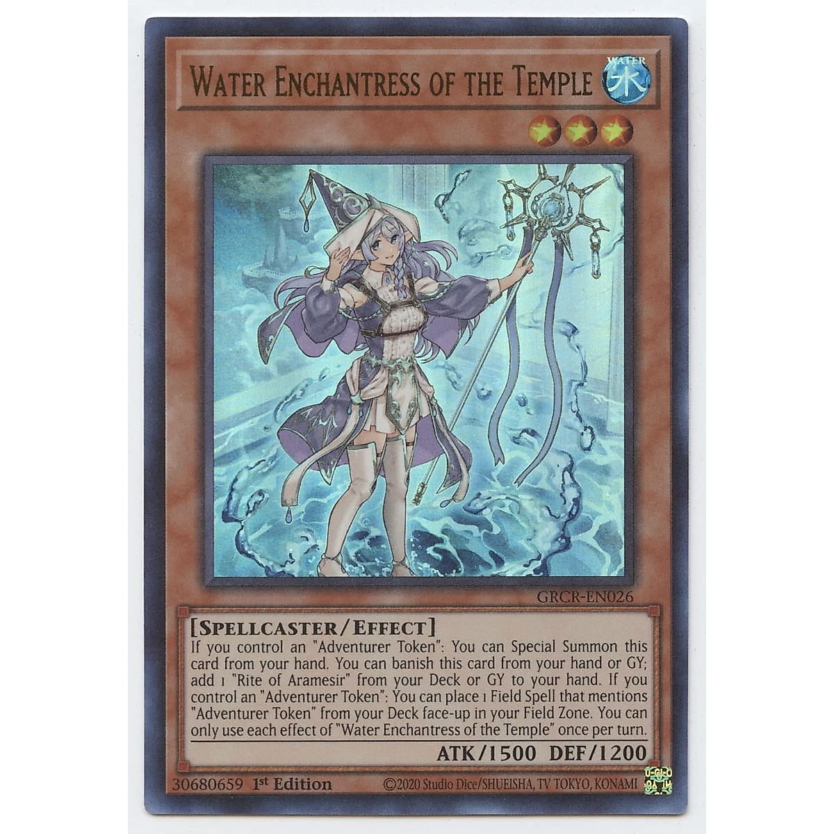 Water Enchantress of The Temple - GRCR-EN026 - Ultra Rare - 1st Edition