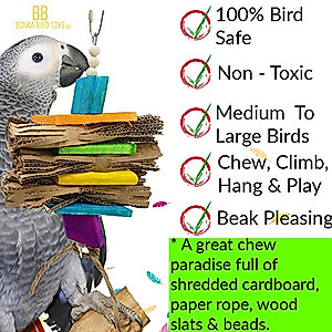 Bonka Bird Toys 1057 Paper Squash Shredding Foraging Natural Parrot Quaker Parrotlet Budgie Macaw