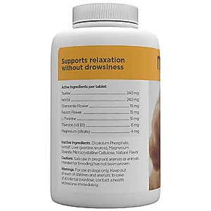 maxxipaws maxxicalm Natural Calming Supplement for Dogs - 120 Non-Drowsy Tablets