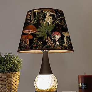 Jeweluck Floral Peel and Stick Wallpaper Mushroom Contact Paper 17.7 in x 9.8 ft Flower Removable Wallpaper Peel and Stick Forest Wallpaper Stick on Wallpaper for Bathroom Black Decorative Vinyl