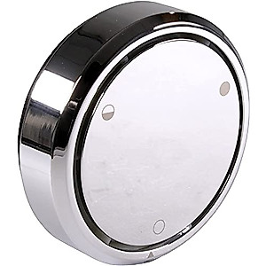 Westbrass D493CHM-26 Universal Patented Deep Soak Round Replacement 2-Hole Bathtub Overflow Cover for Full and Over-Filled Closure, 1 Pack, Polished Chrome - LOGO