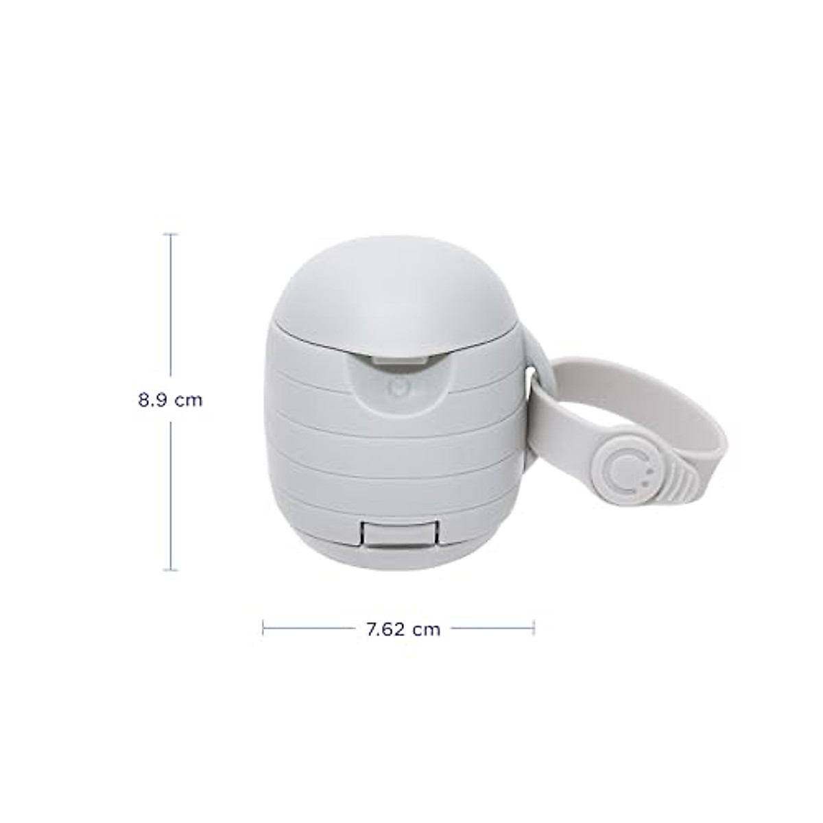 Ubbi On The Go Dual Pacifier Holder, Keeps Baby’s Binkies Clean and Accessible, Includes Silicone Strap, Gray