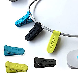 Headphones Cable Headset Cord Wire Line Clip Clamp Holder Organizer for Bose SoundSport Wireless Headphones (Yellow)