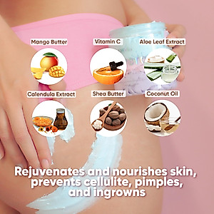 Olivia Beauty Butt Acne Cream | Body Butter Unicorn | Brightens Skin, Evens Tone | Natural Ingredients: Mango Butter, Cocoa, Coconut Oil | Hydrates & Smooths | Paraben-Free | 8 oz