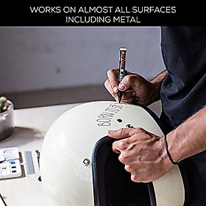 Paint pens for Rock Painting - Wood, Glass, Metal and Ceramic Works on Almost All Surfaces Set of 15 Vibrant Medium tip Oil Paint Marker Pens, Quick Dry, Water Resistant