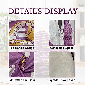 Lukery Bean Bag Chair for Adults (No Filler), Starry Sky Bean Bag Cover, Stuffed Animal Storage Bean Bag Chairs for Kids, Comfy Bean Bags Washable Beanbag Lazy Sofa (XL/39.4x47.2'',Purple Galaxy)