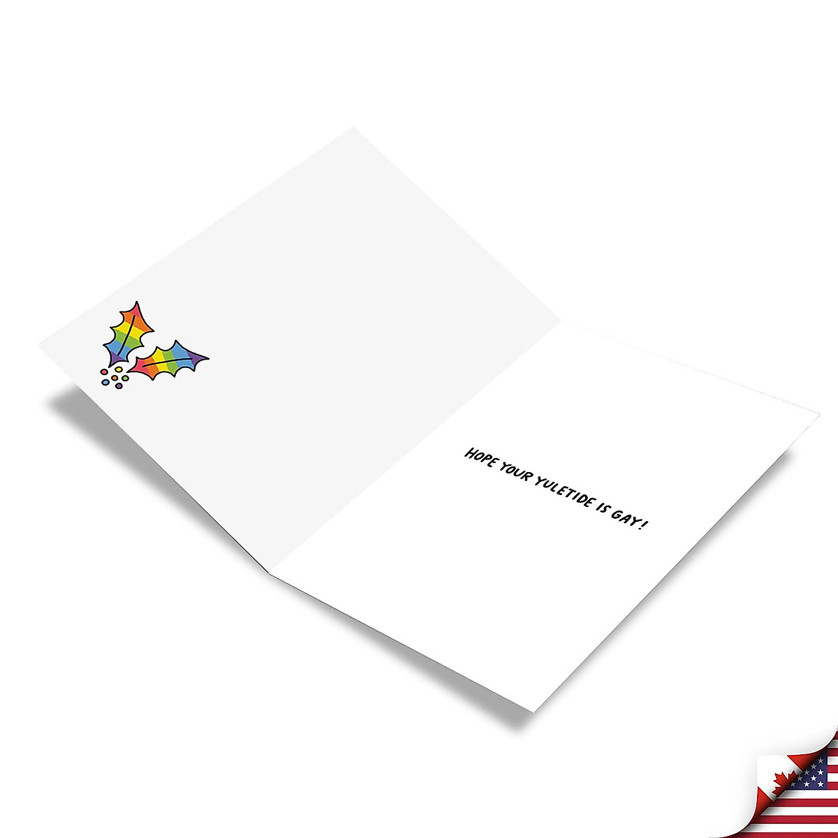 NobleWorks 12 Funny Christmas Greeting Cards Bulk Box Set with 5 x 7 Inch Envelopes (1 Designs, 12 Each) Happy Holly-Gays C7630XSG-B12x1