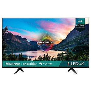 Hisense ULED 4K Premium 50U6G Quantum Dot QLED Series 50-Inch Android 4K Smart TV with Alexa Compatibility, 600-nit HDR10+, Dolby Vision & Atmos, Voice Remote (2021 Model)