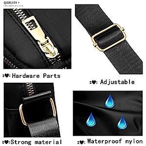 Nylon Crossbody Bags for Women,Small Black Crossbody Purse,Satchel Bags Tote Handbags for Women,Clearance,Satchel Purses(black)