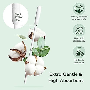 ARCA PET Cotton Swabs for Dogs Cats and Small Pets - Ear Cleaner Swabs with Long Plastic Handle - Ear Cleaning Supply for Puppies and Pets - Multipurpose Cotton Sticks for Pets (100 Buds)