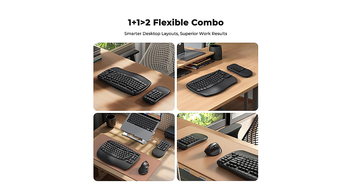 MEETION Ergonomic Wireless Keyboard for Maximum Comfort