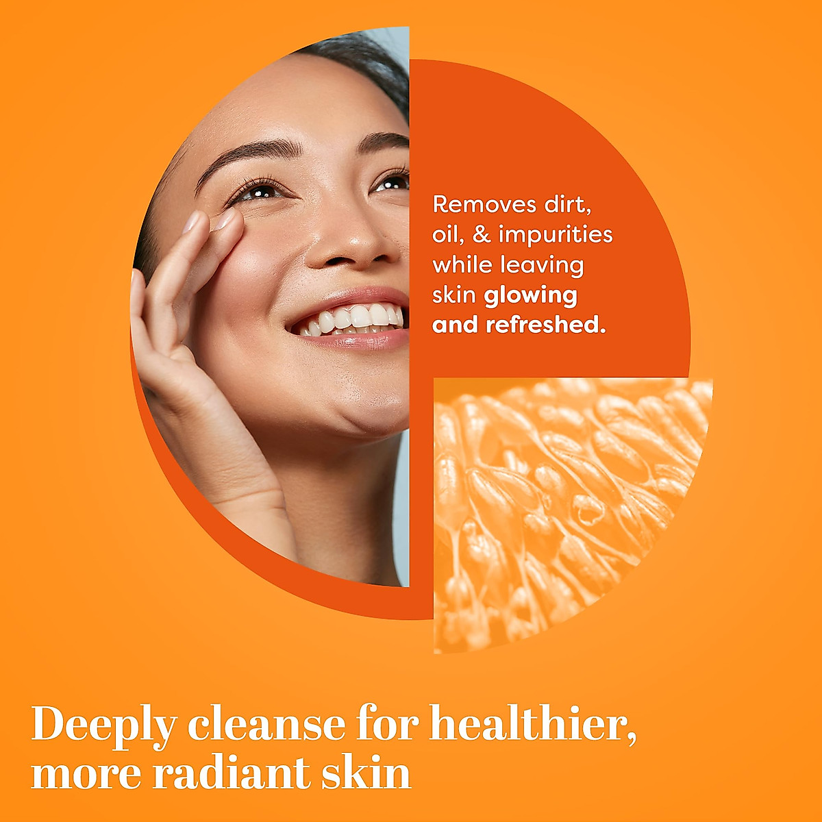 TruSkin Vitamin C Cleanser for Face - Brightening Face Wash with Vitamins C & E, Rosehip Oil, Aloe Vera and MSM - Deep Clean and Refresh for Radiant, Healthy-Looking Skin, 4 fl oz