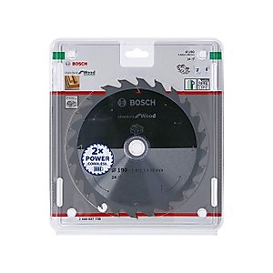 Bosch Professional 2608837708 Blade Standard (for Wood, 190 x 30 x 1.6 mm, 24 Teeth Accessories: Cordless Circular Saw)