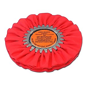Zephyr AWO 58-8 CD Orange Ruffy Clear Dip Airway Buffing Wheel
