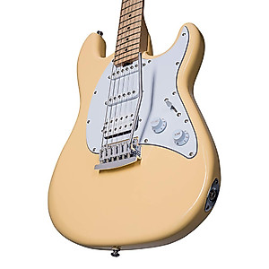 Sterling by Music Man 6 String Solid-Body Electric Guitar, Right, Vintage Cream (CT30HSS-VC-M1)
