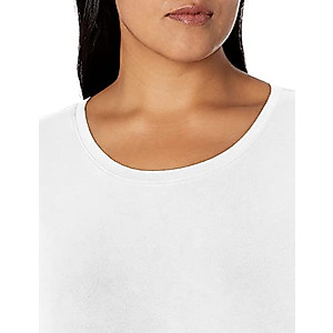 Amazon Essentials Women's Classic-Fit Long-Sleeve Crewneck T-Shirt (Available in Plus Size), White, Small