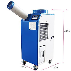INTBUYING Mobile Industrial Air Conditioners Spot Cooler Air Conditioner Workshop Post Cooling Mobile Air Conditioners Single Outlet 220V