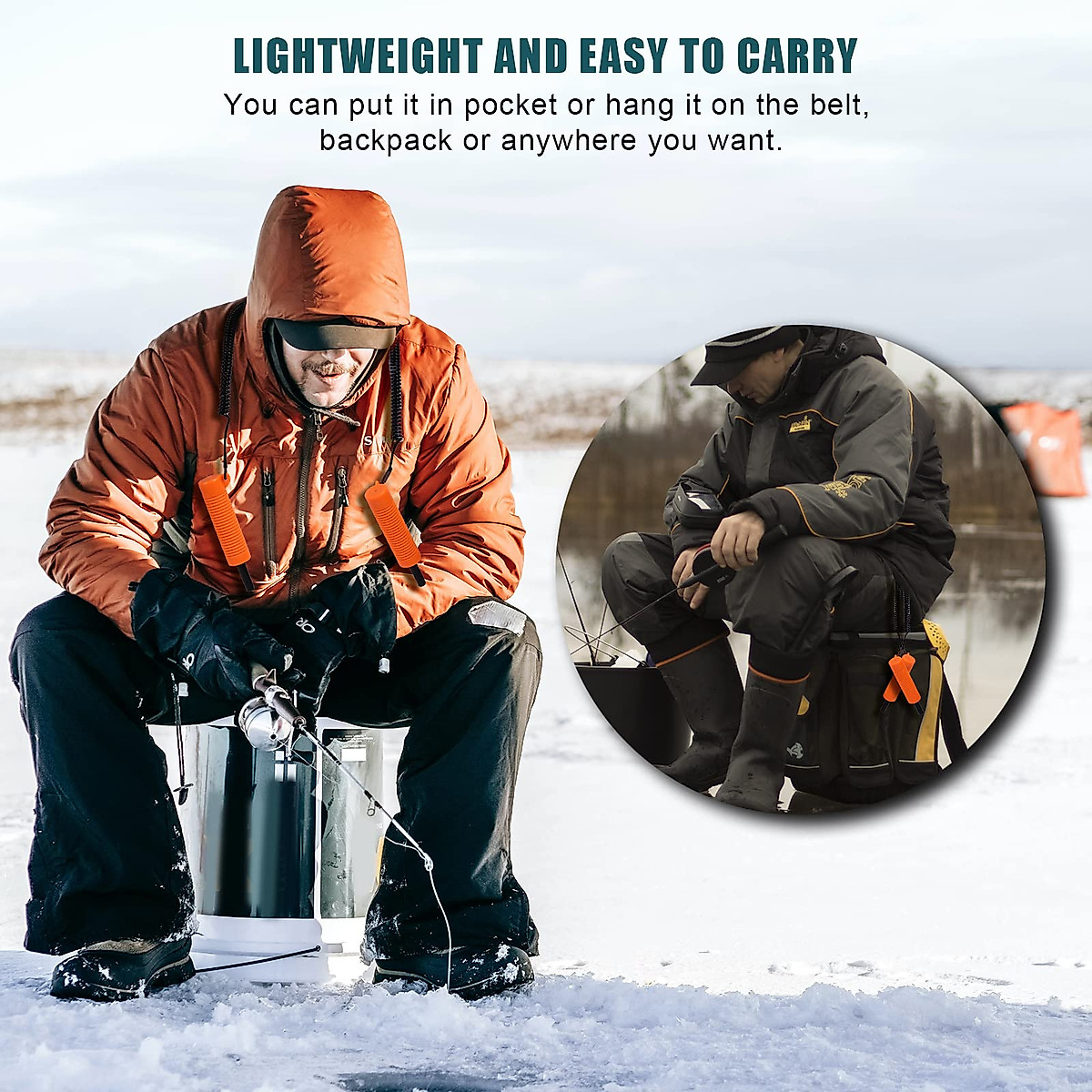 Retractable Ice Pick, Ice Picks with Whistle Flexible Rice Fishing Safety Pick Portable Emergency Gear for Skating Sled Walking On Ice Protection