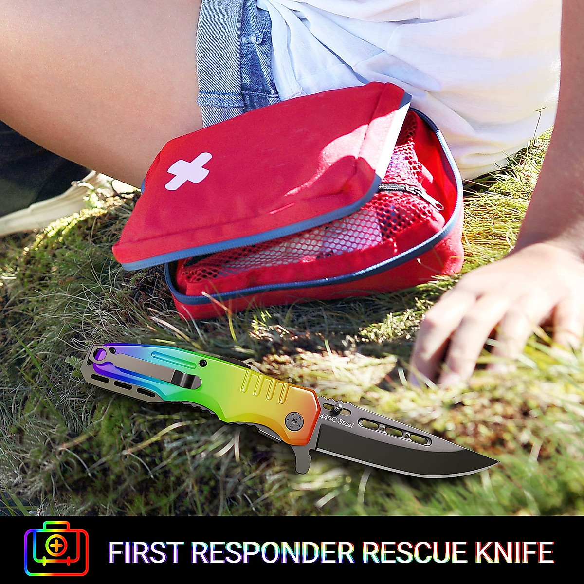 Bundle of 2 Items - Pocket Folding Knife - Military Style - Cool Tools -Mini Multitool Knife 12 in 1 - Small Pocket Multi Tool with Knife and Pliers - Best Small Utility Multi Purpose All in One