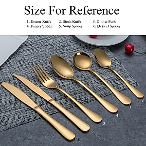 Berglander Titanium Colorful Plated, Multicolor Stainless Steel Steak Knives Steak Knife Heavy Duty Steak Knife for Chefs Great for BBQ Weddings Dinners Parties Homes Kitchens Pack of 6