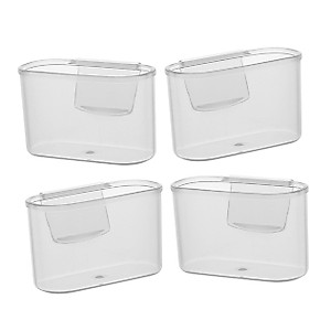 YARNOW 4pcs Box Refrigerator Side Door Box rack organizer tea bag container fridge organizer bin door hanging organizers Refrigerator Side Door Hanging Organizer Spices condiment pp Sauce