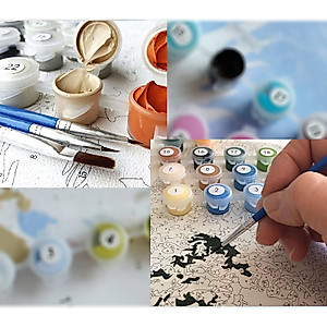 LukFun Paint by Number Kit for Adults, Lady Paint by Numbers on Canvas, 16 x 20 inch (Romantic Journey, without Frame)