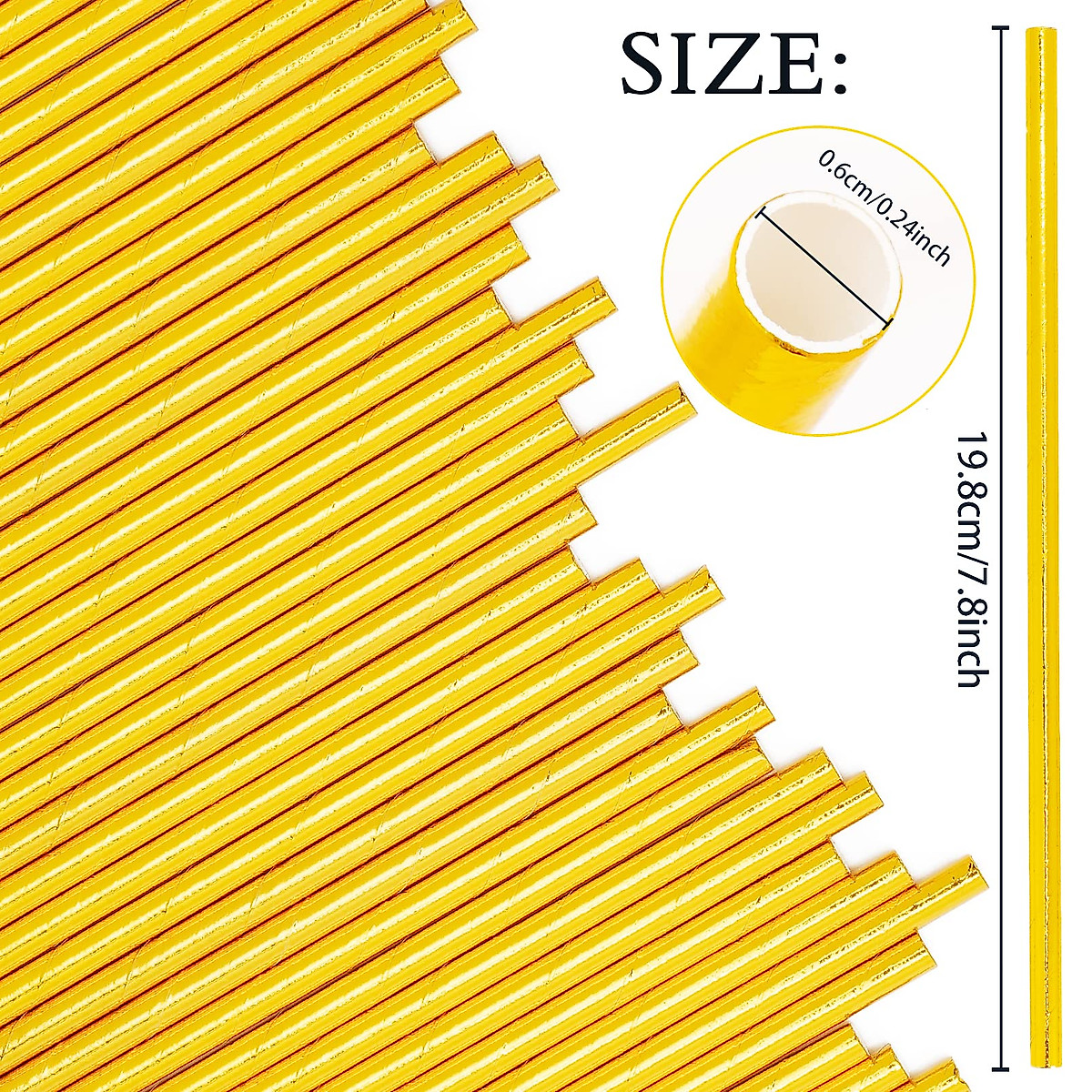 100 Pack Red Paper Straws,Biodegradable Red Straws,Disposable Paper Drinking Straws,Cake Pop Sticks,Foil Paper Straws for Birthday Bridal/Baby Shower Wedding Party Supplies Decorations