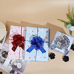 12 Pieces Purple Pull Bow Wrapping,Gift Bows for Wedding Baskets,6 Inches Diameter Gift Bows, Large Bows for for Birthday, Baby Shower, Weddings, Holiday, Boys, Girls, Men, Women, All Occasion.