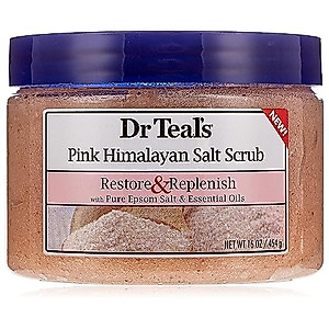 Dr. Teal's Salt Scrub Pink Himalayan Restore 16 Ounce Jar (Pack of 2)