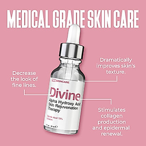 Glycolic Acid Peel 70% Professional Chemical Peel for Face at Home - Intense Alpha Hydroxy Acid Skin Peel For Acne Scars, Collagen Boost, Wrinkles, Fine Lines - Liquid Exfoliant for Face Peel Mask