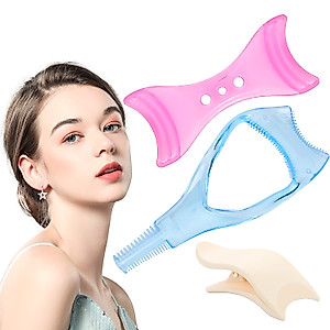 3 in 1 False Eyelash Tools, UHOMENY Eyelash Application Tool Kit Easy Makeup Tool for False Eyelash Beginners Upper Lower Eye Lash Brush Mascara Guard Comb Applicator for Wear Eyelashes