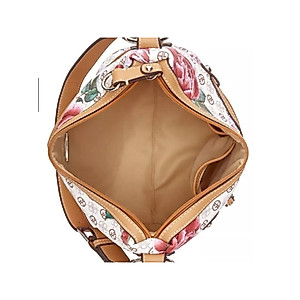 Giani Bernini White Signature Peonies Hobo