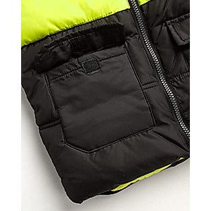 iXtreme Boys' Snowsuit - 2 Piece Heavyweight Insulated Ski Jacket and Snow Bib (12M-7), Size 18M, Black/Lime Green