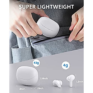 Eumspo Wireless Earbuds Bluetooth V5.1 Earbuds 35H Playtime Stereo Sound in-Ear Bluetooth Headphones Waterproof Touch Control Wireless Headphones with LED Charging Case for Sports Running Workout