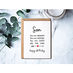 Son Birthday Card Poem Card For Son - You Are Amazing - Birthday Card For Son - Card For Son - Birthday Card Son