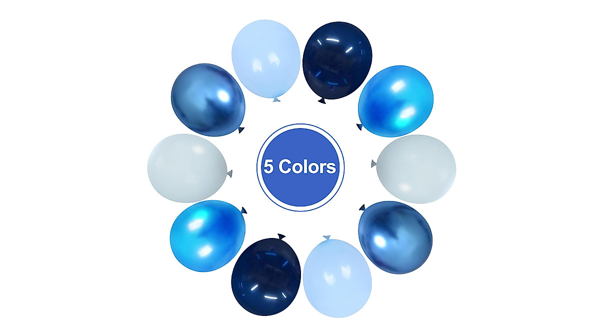Stylish Nobledecor Metallic Blue Balloons for Every Occasion