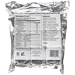 Grizzly Gear Emergency Food Rations- 3600 Calorie Vanilla Poundcake Bar (5 Pack) - 15 Day, 360 Hour Value Supply For Disaster, Hurricane - Less Sugar, More Nutrients - 5 Year Shelf Life