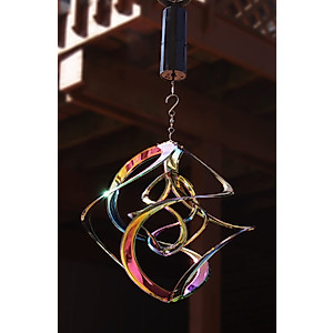 Red Carpet Studios 31065 Hanging Cosmix Wind Spinner, Double Helix, Rainbow