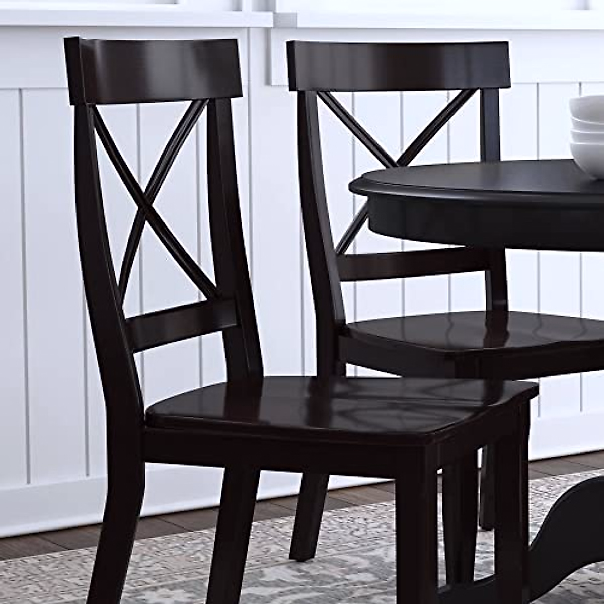 Classic Black 5 Piece 42" Round Dining Set by Home Styles