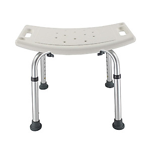 Karlak Bathroom Shower Bench Adjustable Height Shower Tub Stool Lightweight Bath Shower Seat -Slip Shower Chair for Disabled Elderly Pregnant Women