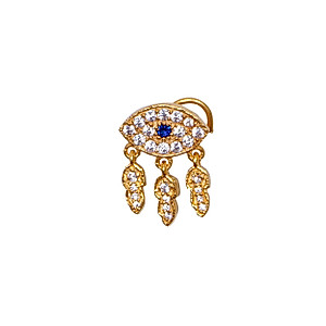 Indian Nose Stud Indian Nose jewelry Evil Eye Gold Nose Stud Diamond Gold Jewelry Bell Nose Stud Indian Gold Nose Hoop Indian Nose Ring