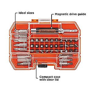 BLACK+DECKER Screwdriver Bit Set, 42-Piece (BDA42SD)