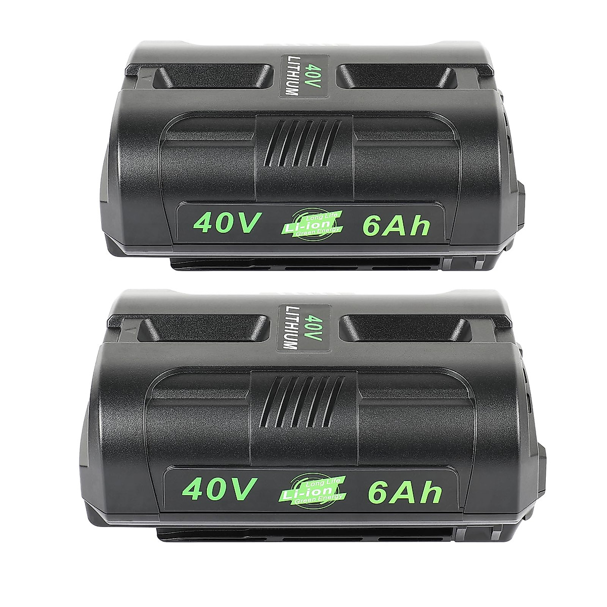 Futurebatt [2Pack] HIGH Capacity 6.0 Ah! 40 Volt Battery for RYOBI 40V Power Tools OP4026 OP40201 OP4030 OP4040 OP4050 OP4060 Replace for RYOBI 40V Batteries