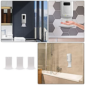 Yardwe Serving Tray 3pcs soap Dispenser Tray Hand Gel Dispenser Holder Laundry drip Trays Spray Drip Tray Hand soap Dispenser Wall Laundry Stand Soap Catch Tray Leakproof White abs