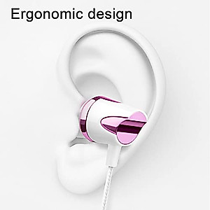 Trusway in-Ear Wired Headphones Earbuds with Microphone and Volume for Universal Earphone Noise-canceling 1.2m Stereo Wired for Mobile Phone Blue-Type-c