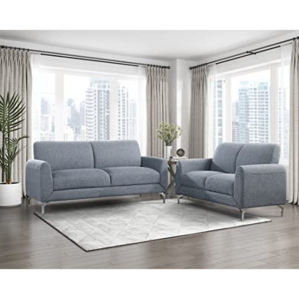 Lexicon Ives Living Room Loveseat, Blue